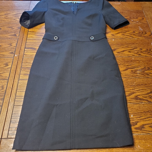 Tory Burch | Dresses | Tory Burch Lydia Cocktail Black Wool Blend Dress ...